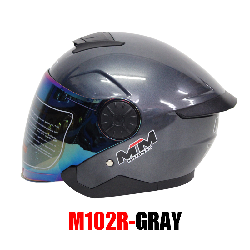 MTM motoman half face helmet motorcycle rainbow visor motor helmets for man motors cod 102 ...