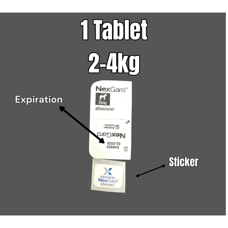 Nexgard Spectra / Nexgard Plain Chewable (1 Tablet only Free STICKER ...