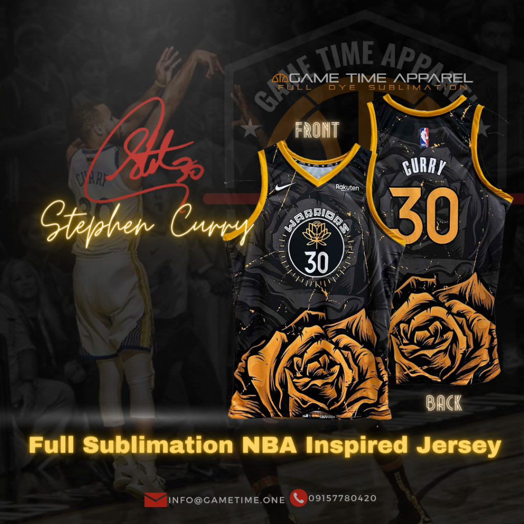 NBA Steph Curry Signature Edition Full Sublimation Custom High Quality ...
