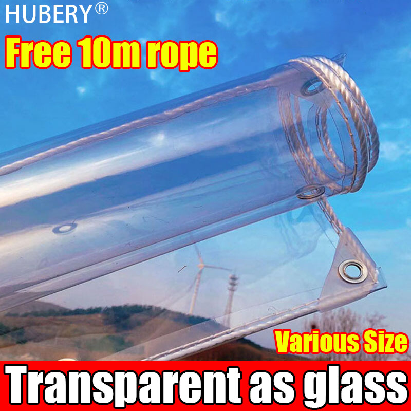 24-hour delivery layer Clear Tarp thicken Rainproof Cloth Transparent ...
