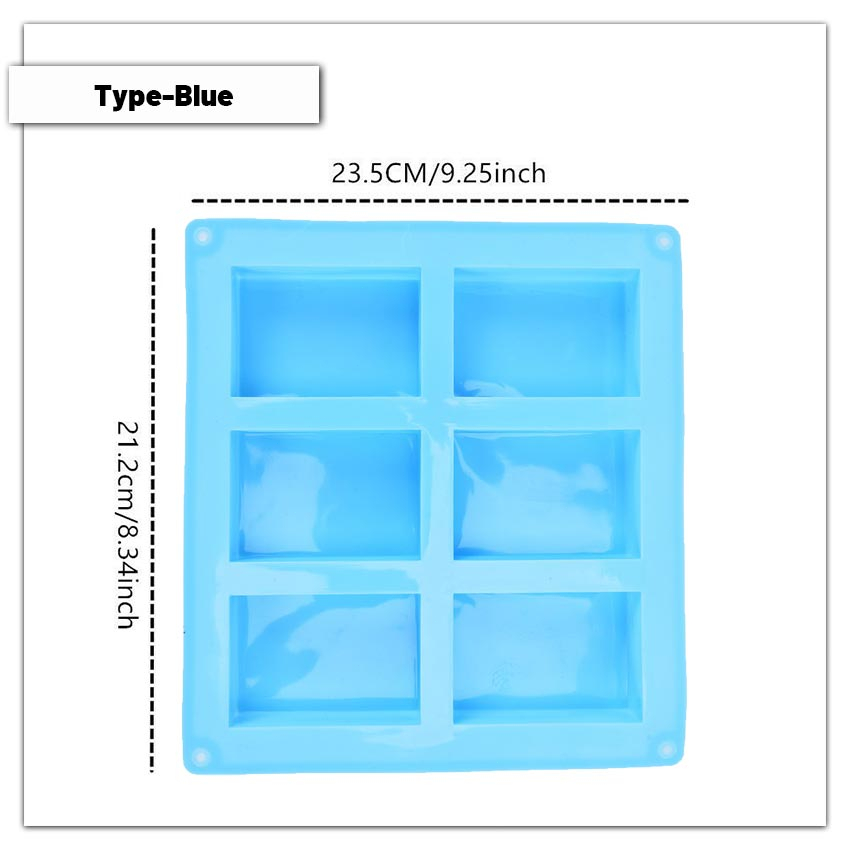 【In Stock】6 Cavity Silicone Soaps Mold Rectangle DIY Handmade Soap Form ...