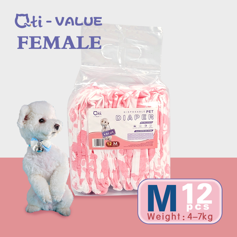 Qti Pet Dog and Cat Diaper XXS XS S M L XL Female Male Dog Diapers Pet ...