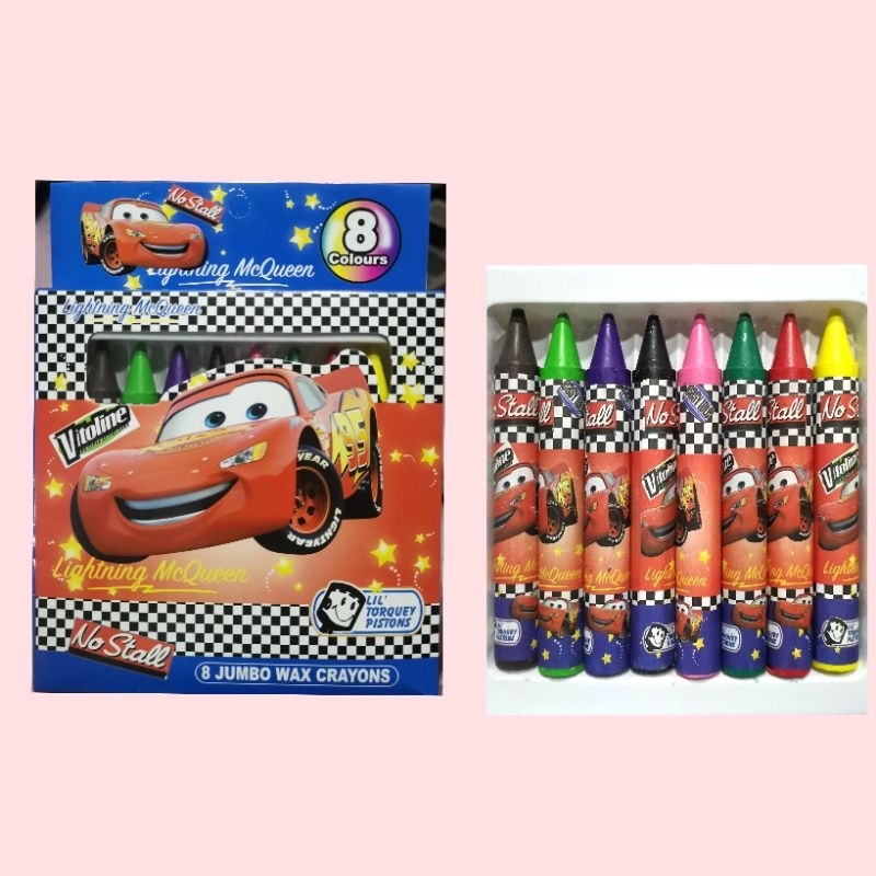 8 colors Disney Cars Jumbo Crayons/Color Oil Pastel lootbag birthday ...