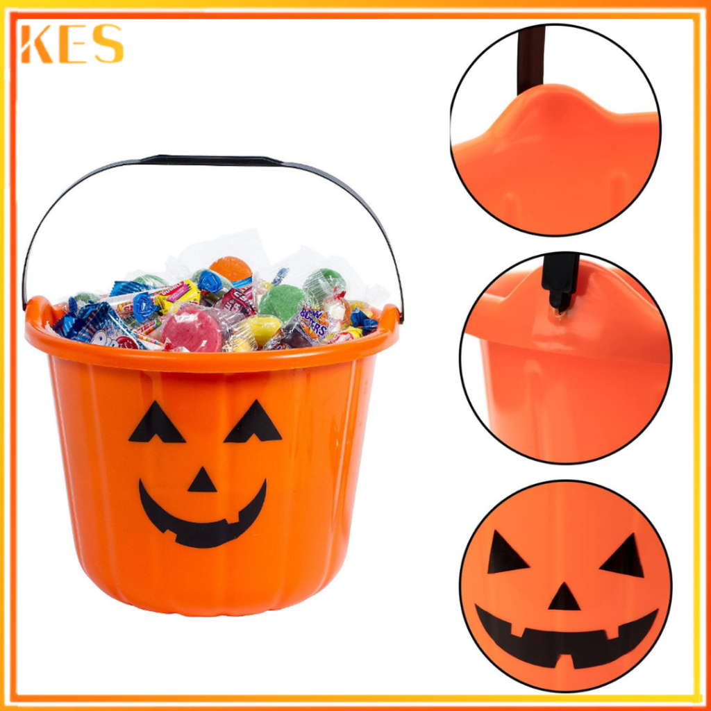 Halloween Portable Pumpkin Trick or Treat Buckets Halloween Pumpkin ...