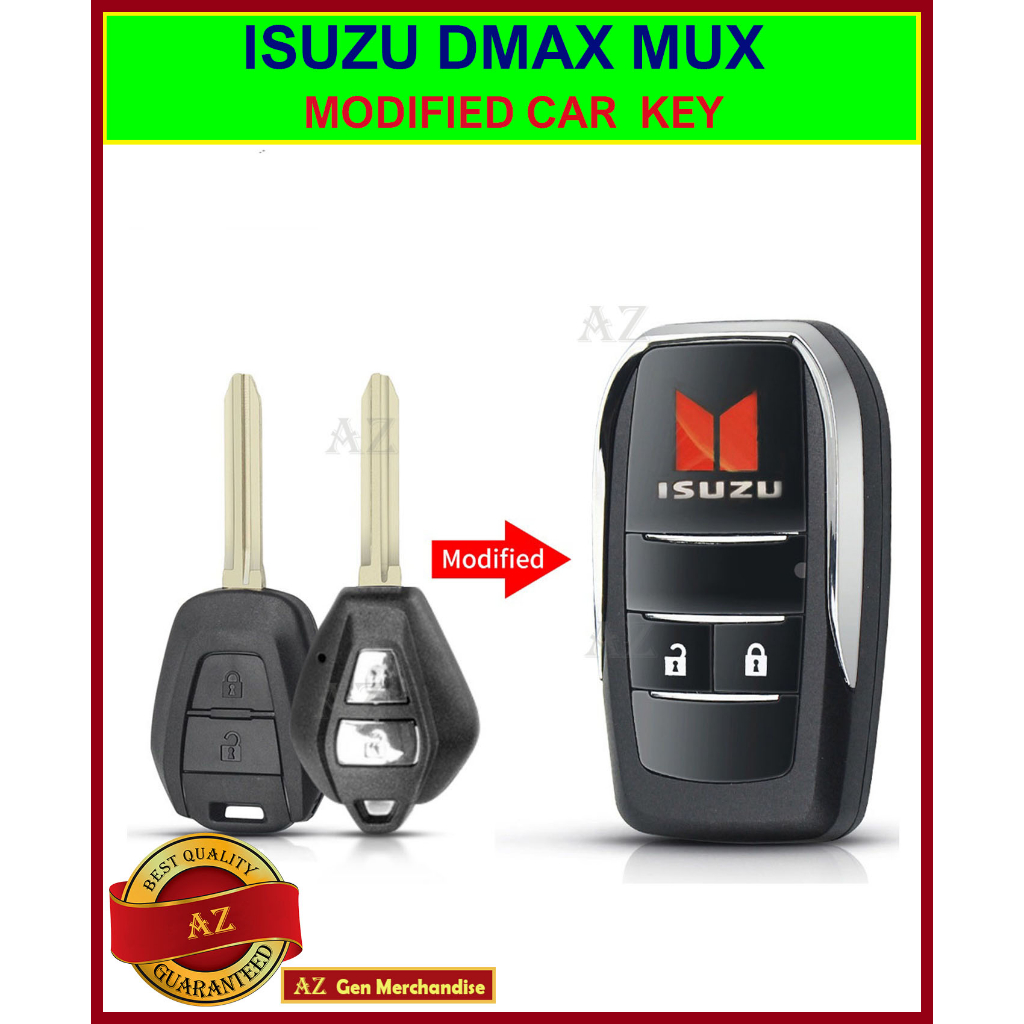 AZ MODIFIED CAR KEY for ISUZU Dmax / Mu-X - 2 buttons | Shopee Philippines