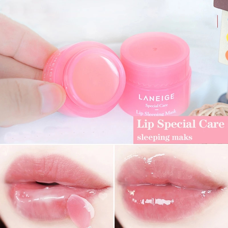 Korea Lip Sleeping Mask Night Sleep Moistened Lip Balm Bleaching Cream ...