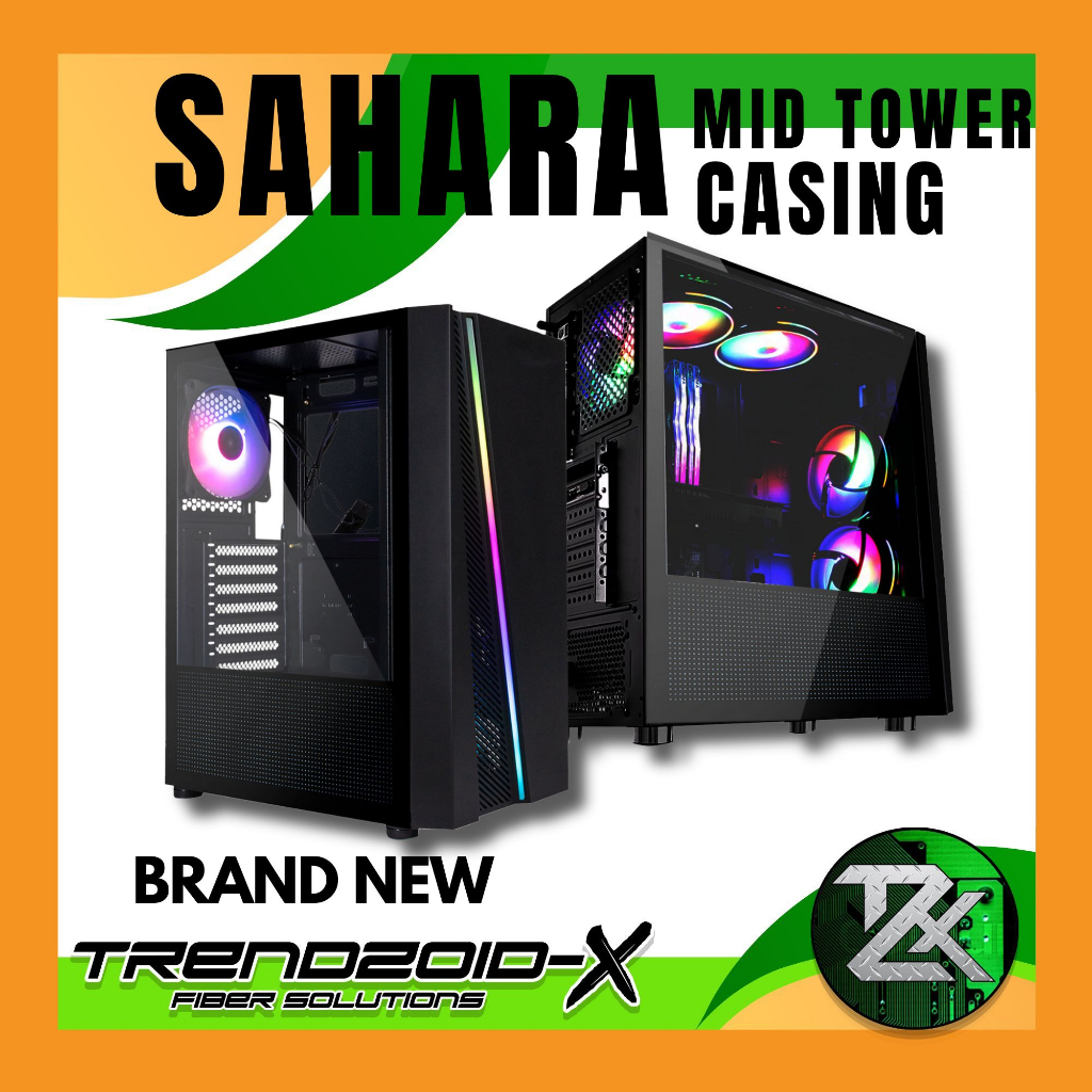 SAHARA (BLACK) Desktop Case | TRENDZOID-X FIBER SOLUTIONS | Shopee ...
