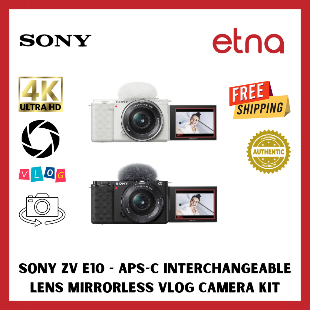 Sony ZV E10 - APS-C Interchangeable Lens Mirrorless Vlog Camera Kit | Shopee Philippines