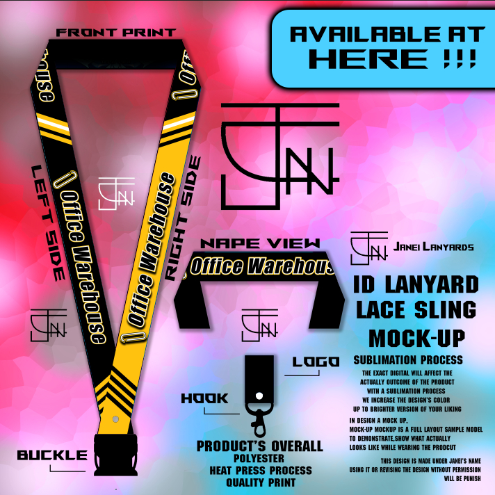 Office Warehouse | ID Lace Lanyards with Customized Sling Designs ...