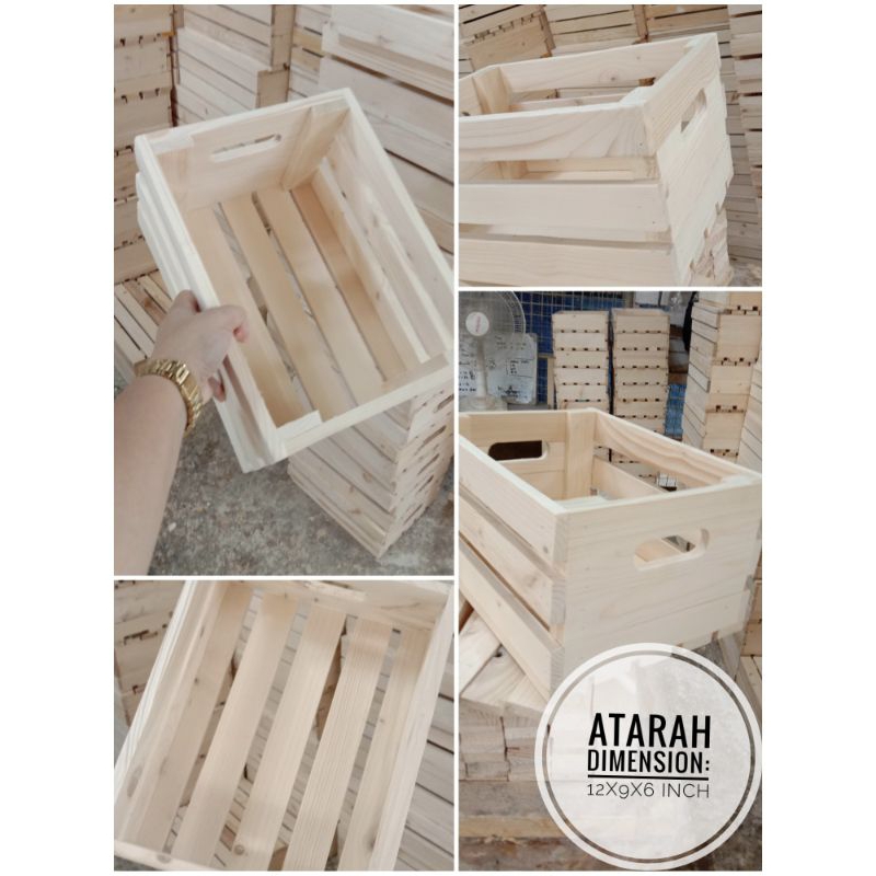 crate with handle (tall) ATARAH-size: 12x9x6 inch and AURORA- 15x10x6 ...