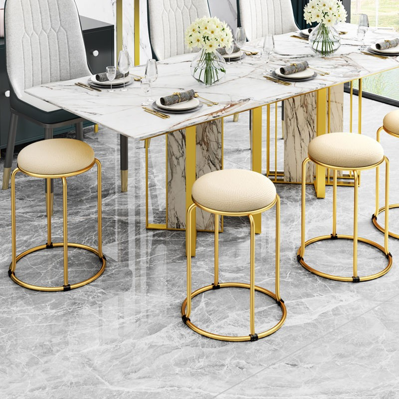 Hot Selling Light Luxury Stools Home Stackable Round Benches Living ...
