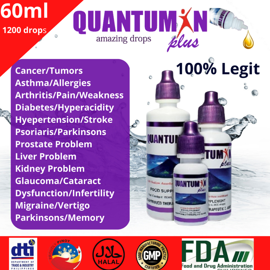 Quantumin Plus 60ml Mineral Drops 1200 Drops Authentic, May 29, 2026 ...