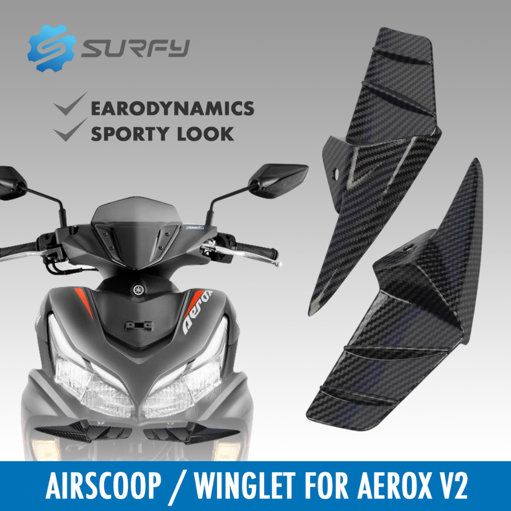 Aerox v2 Airscoop Winglet Carbon Fiber From Thailand | Shopee Philippines