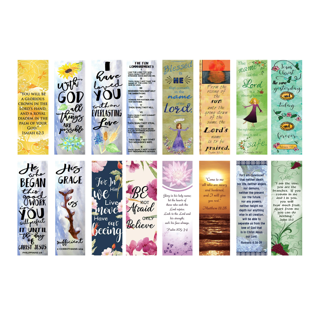 Bookmark Set (16pcs.) 3D Laminated, Anti-Scratch, Waterproof Bookmark ...
