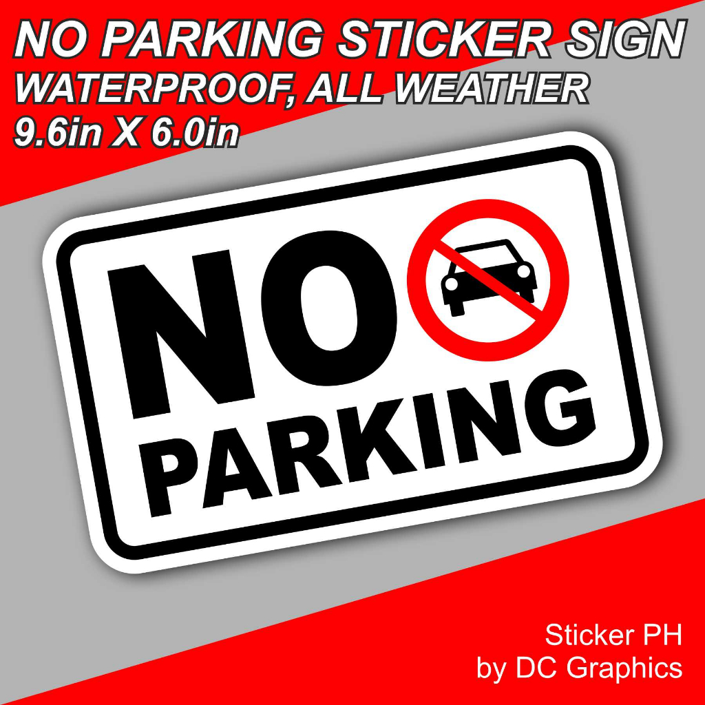 NO PARKING STICKER SIGN | Shopee Philippines