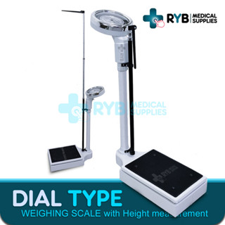 Dial Type Weighing Scale / Mechanical with Height Measurement | Shopee ...