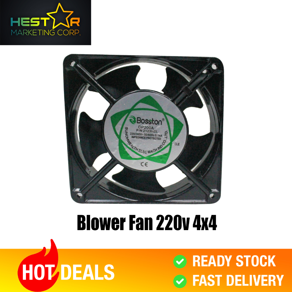 Bosston 220V Exhaust Fan / Blower Fan / Cooling Fan 4" x 4" AC/Volts ...
