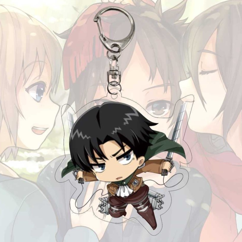 AOT Attack On Titan Keychains Key Ring Anime Collectibles Levi Eren ...