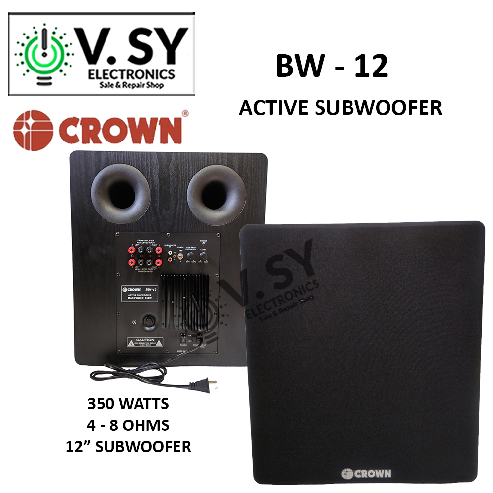2022 CROWN BW - 12 350watts 12" Active Subwoofer | Shopee Philippines