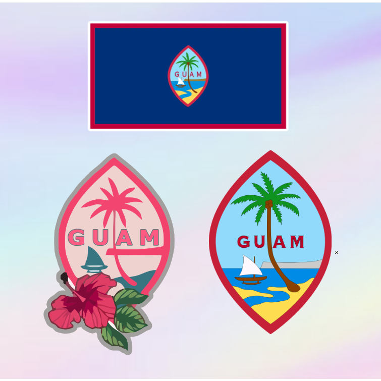 Guam Flag and Logo Stickers Waterproof | Shopee Philippines