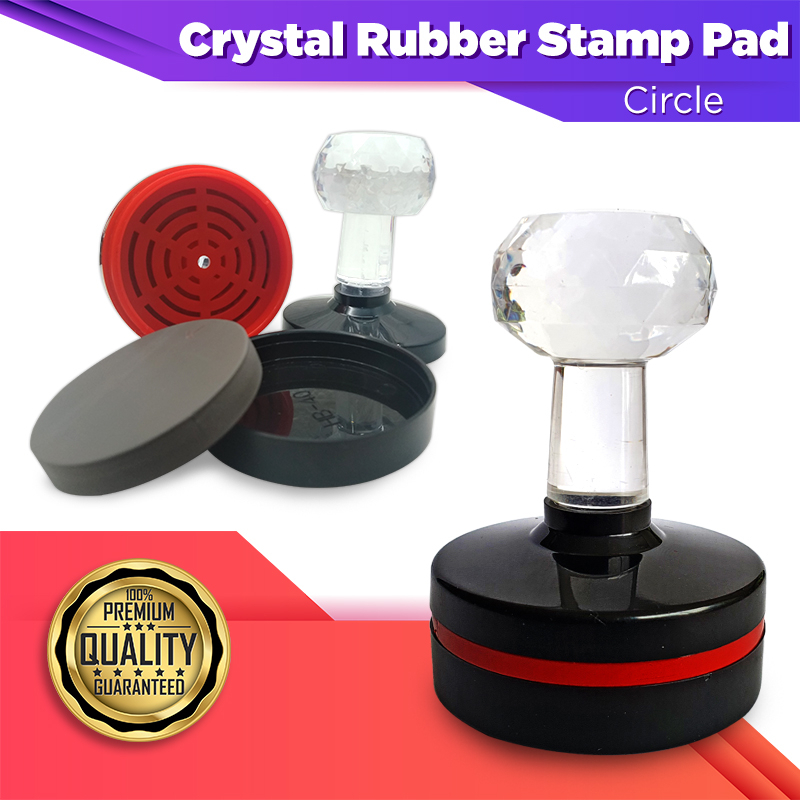 Circle Printable Photosensitive Crystal Rubber Stamp Pad and Case for ...