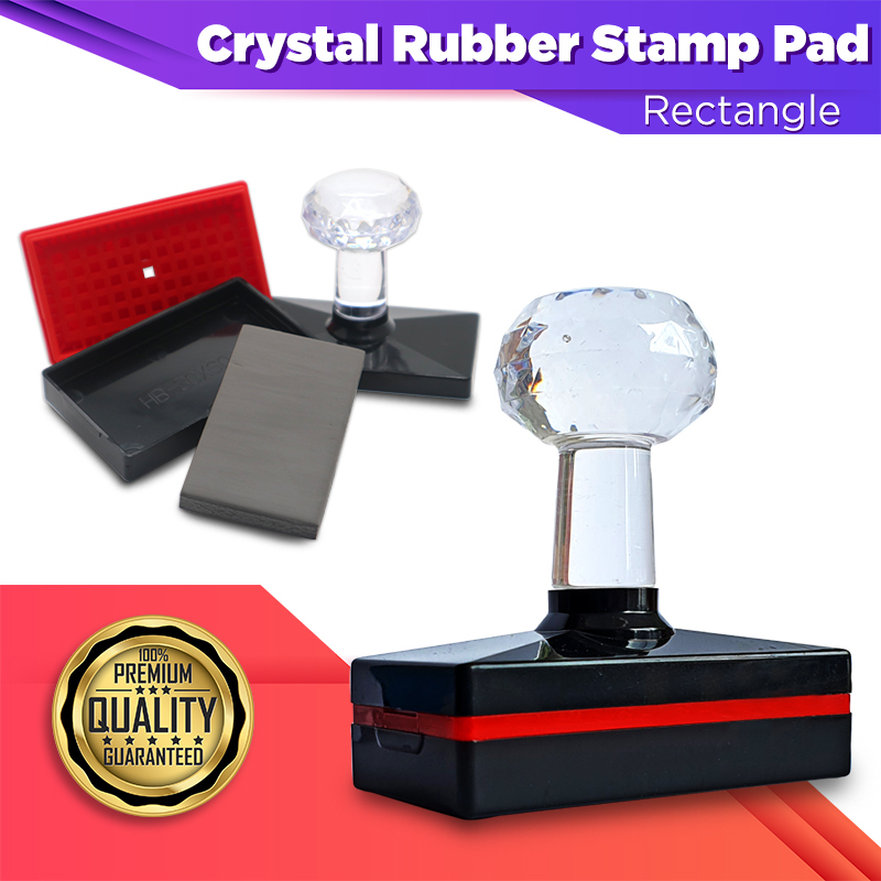 Rectangle Printable Photosensitive Crystal Rubber Stamp Pad and Case ...