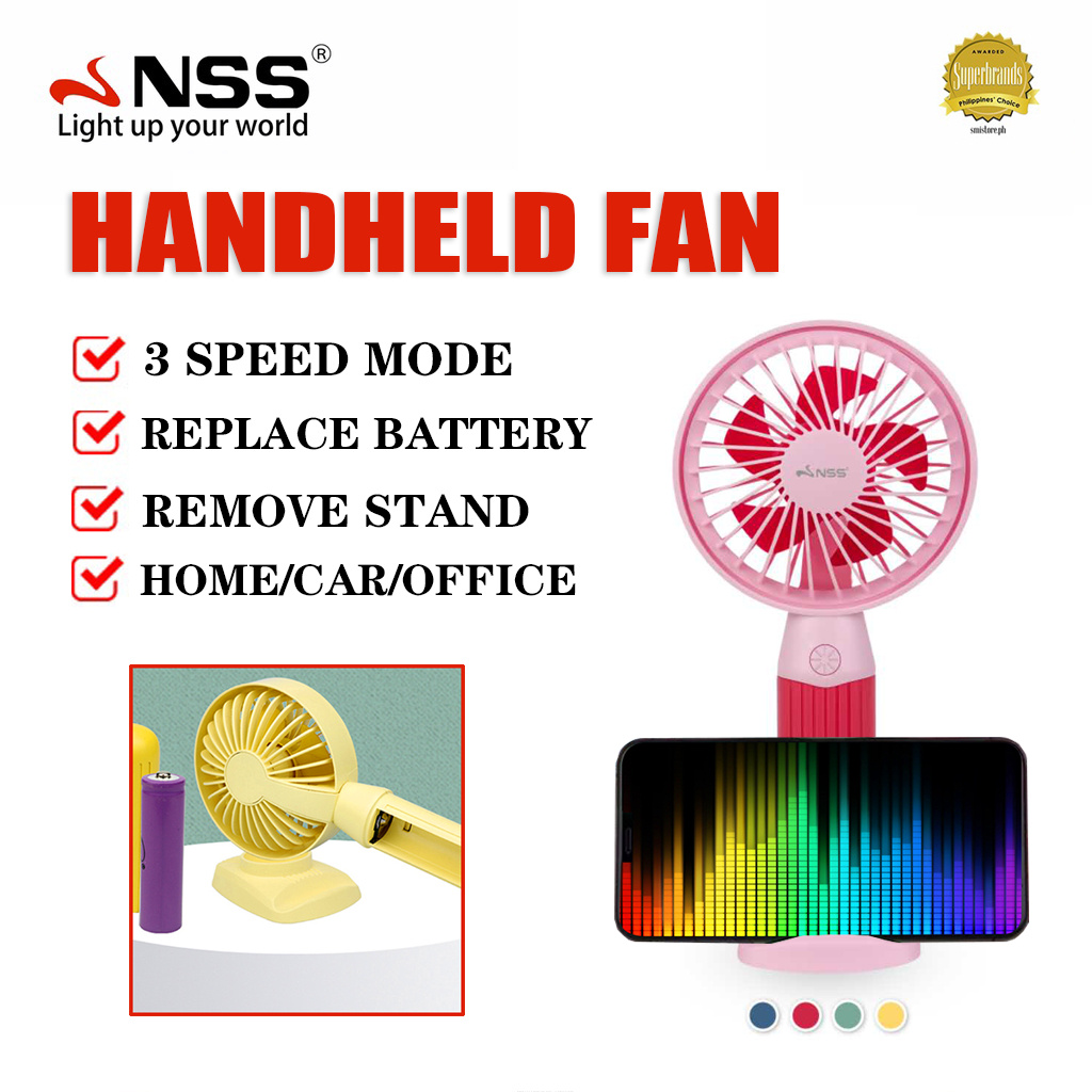 NSS Portable Rechargeable Fan Mini Handy Fan Pocket Size USB Fan with ...