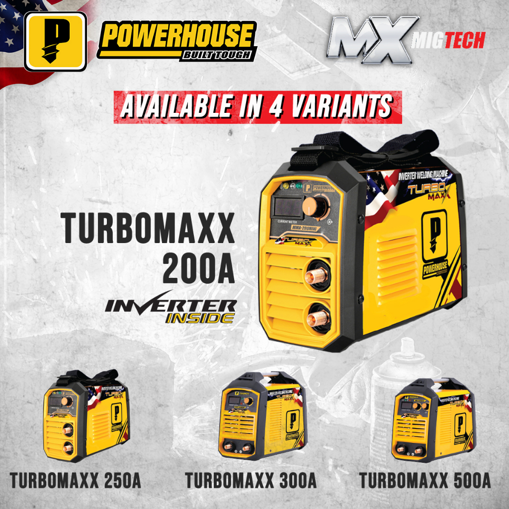 POWERHOUSE Turbomaxx 200A Mini, 250A, 300A Inverter Welding Machine ...