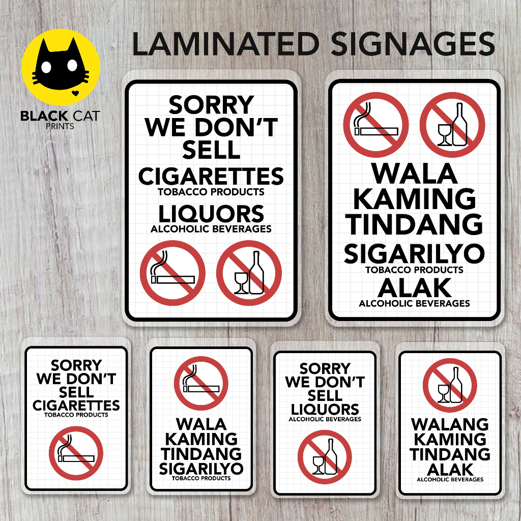 No Selling Signs / Walang Kaming Tinda Signs / Laminated / Sign Board ...