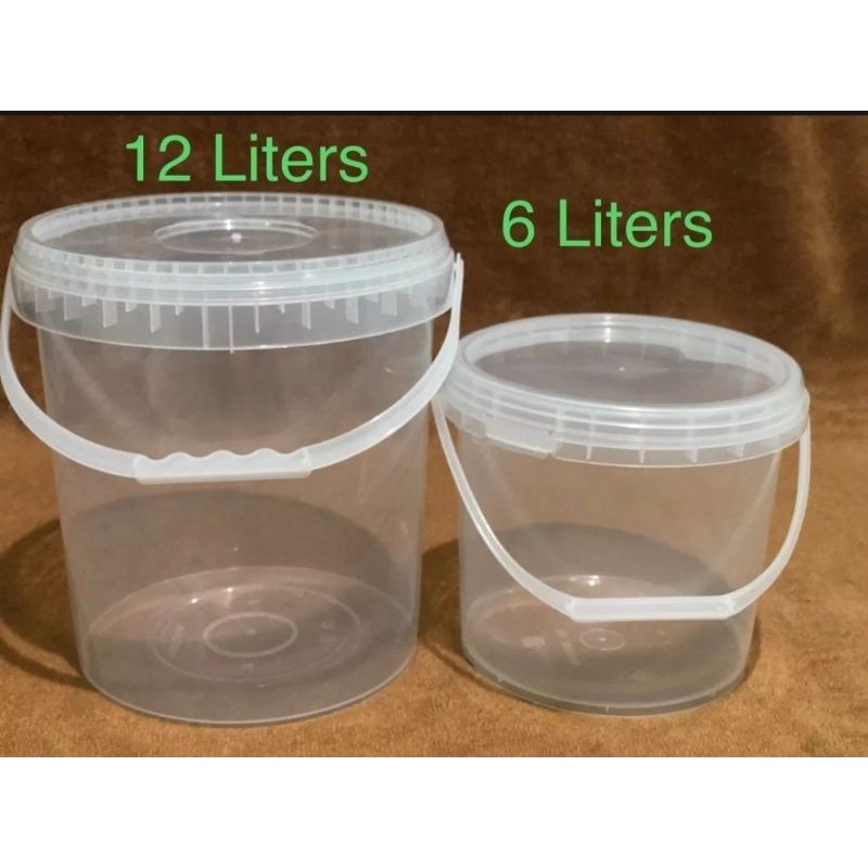 6L 12L Clear Food Bucket | Multipurpose Food Storage | Bucket with ...