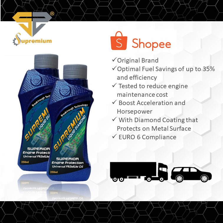 SUPREMIUM Liquid Diamond Engine Additive 500ml | Shopee Philippines