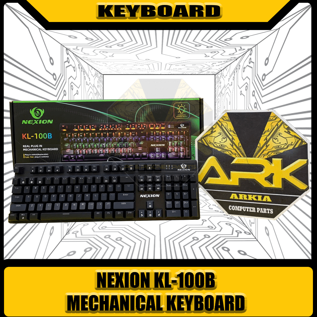 Nexion KL-100B Mechanical Keyboard Black | Shopee Philippines