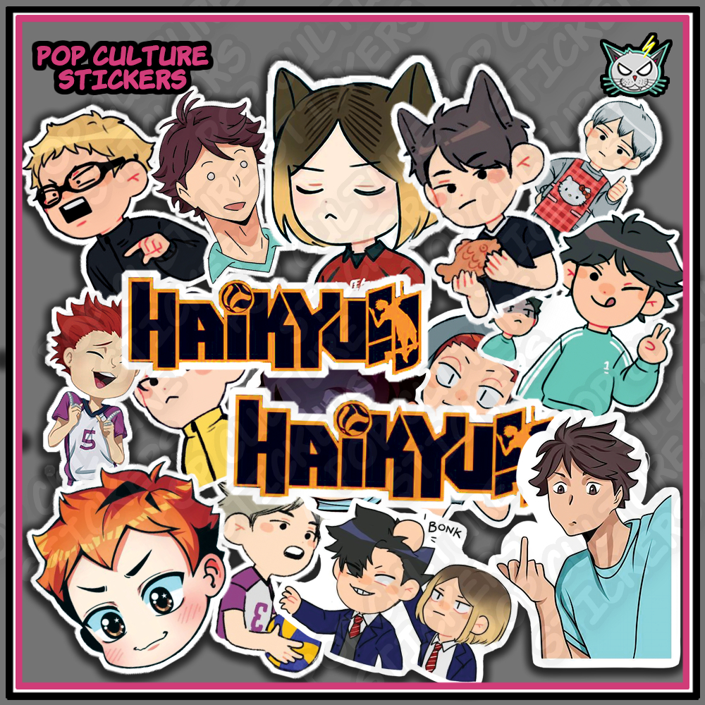 Anime - Cute Haikyuu Vinyl Sticker pack (15pcs) (Motor/CarStickers ...