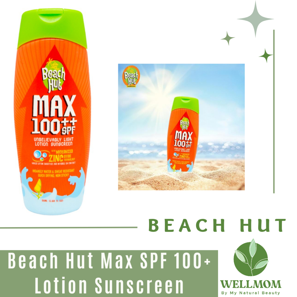 Beach Hut MAX SPF100+ Sunblock 100ml/50ml | Shopee Philippines