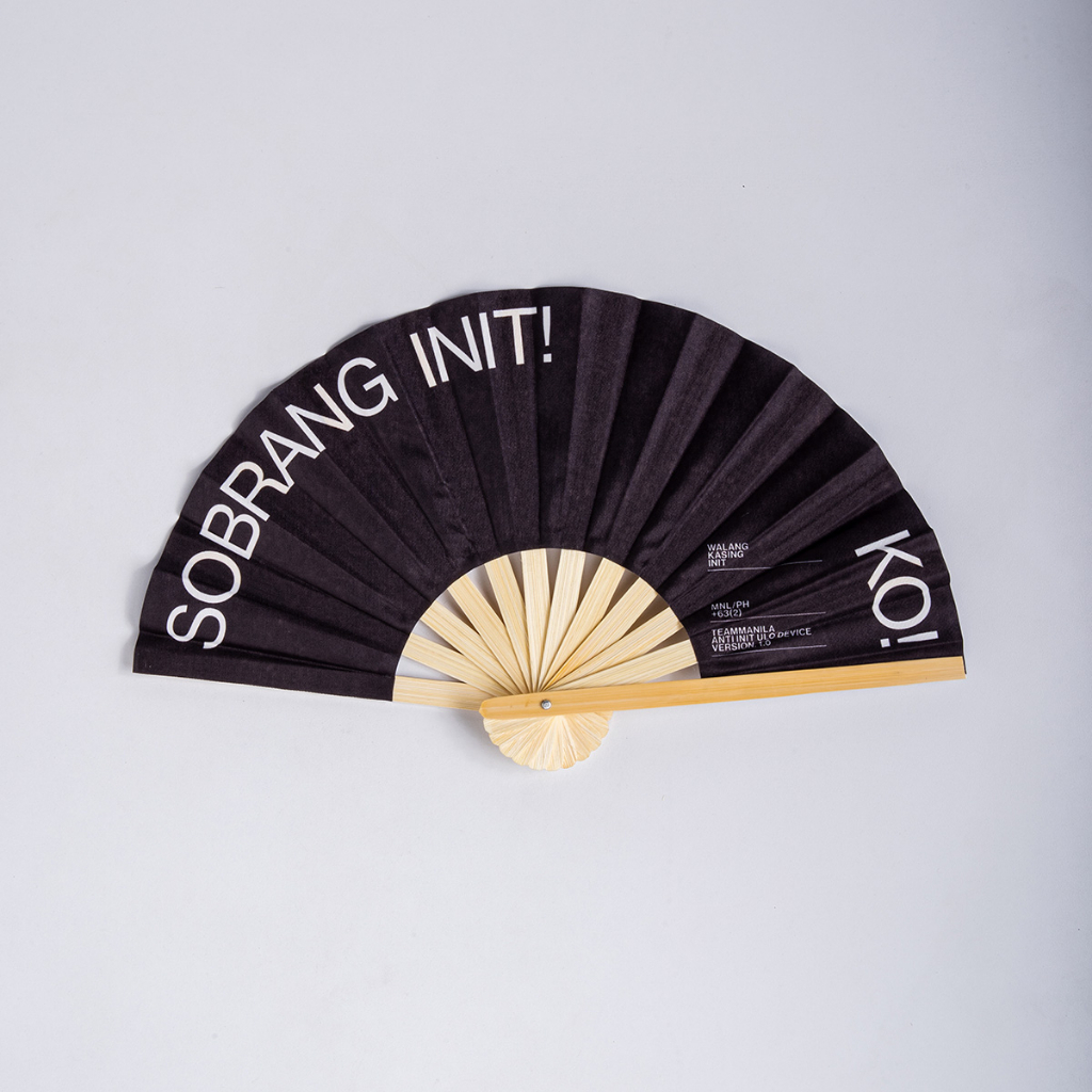 TEAM MANILA TOO HOT BAMBOO FAN BLACK | Shopee Philippines