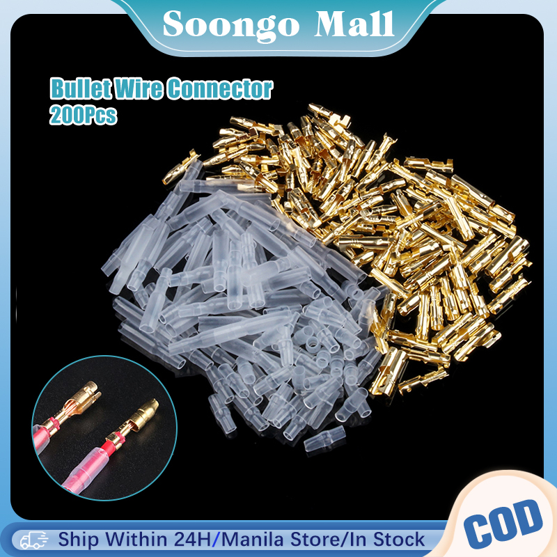 200PCS Bullet Wire Connector 4mm Male Female Car Bullet Connector ...