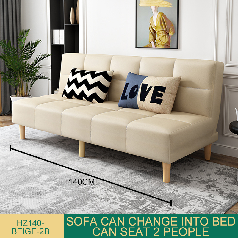 Sofa Bed 1-3 Seaters Foldable - Heavy Duty Fabric Couch with Free ...