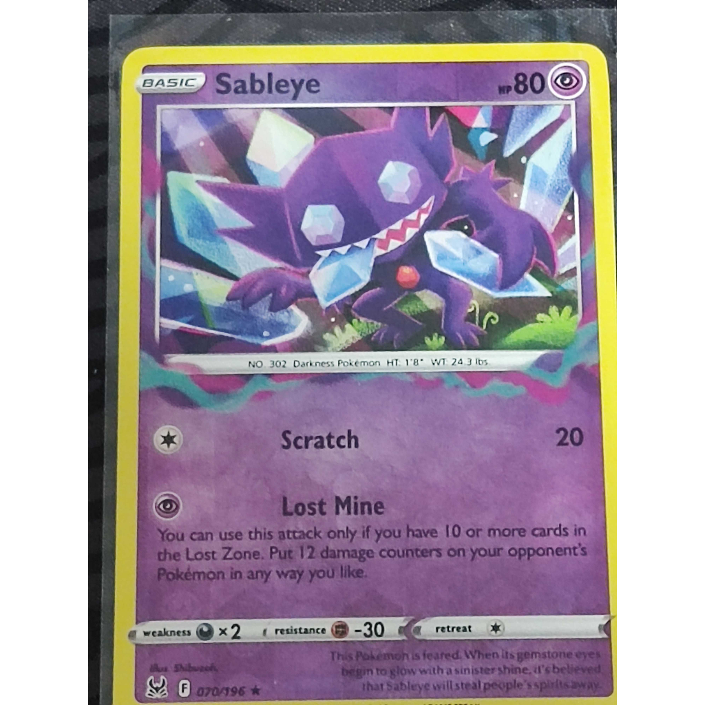 Sableye - SWSH11 Reverse - (LOST ORIGIN POKEMON CARD GAME) | Shopee ...