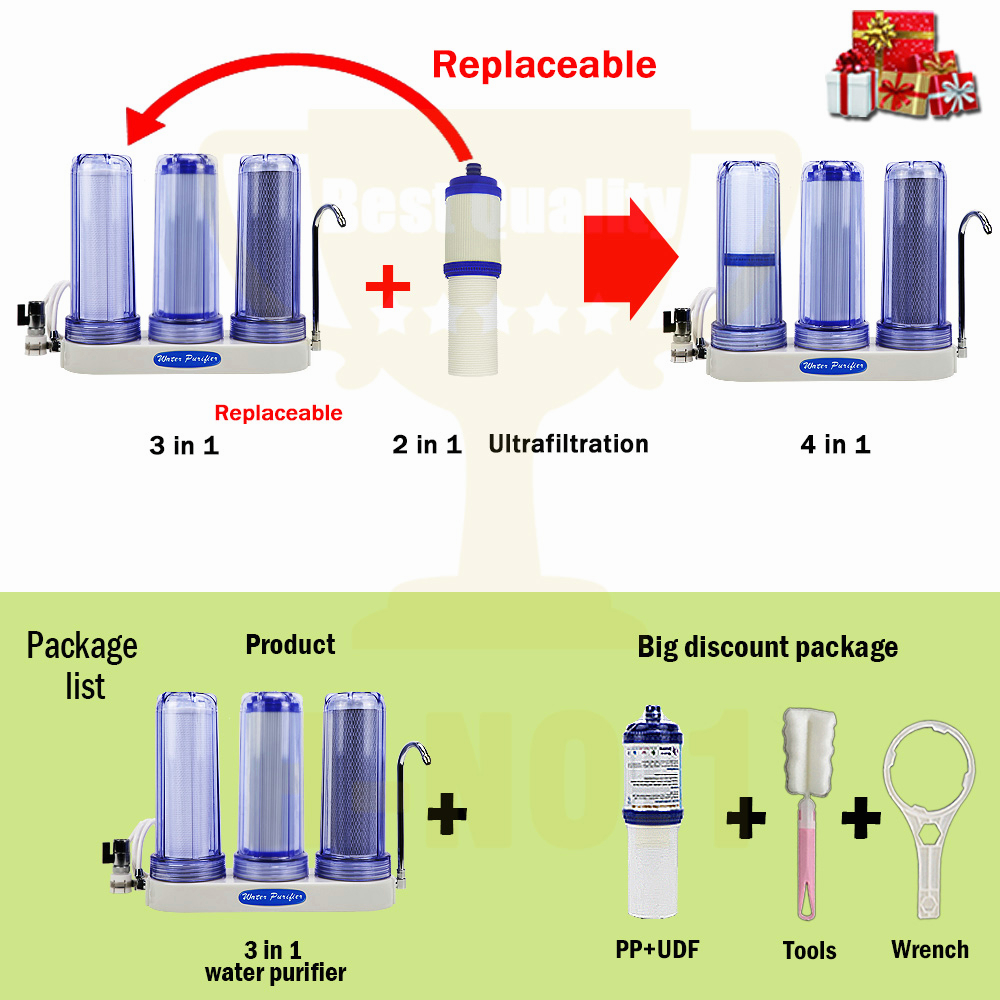 Authentic 3 Stage Water Filter Faucet Complete Set | Shopee Philippines