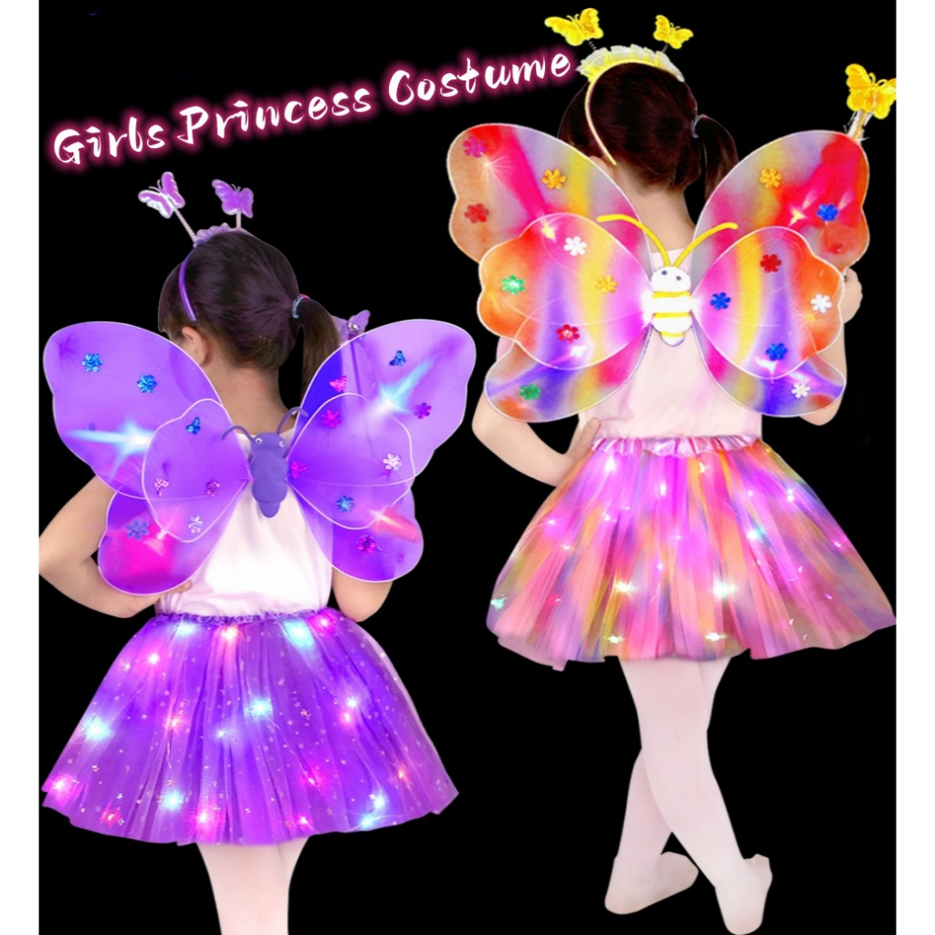 Brand new fairy suit double layer butterfly magic headdress princess ...