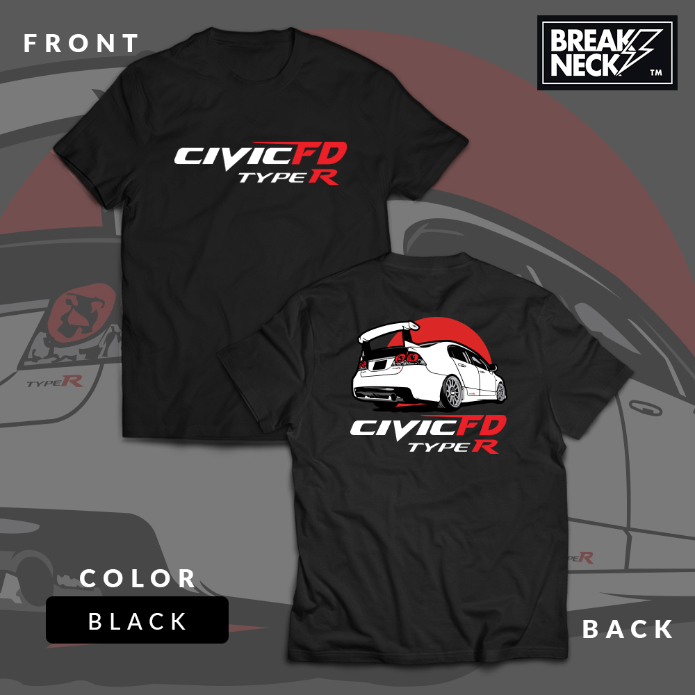 Civic FD Type R VTEC Automotive JDM Car Racing T Shirt (Accessories ...