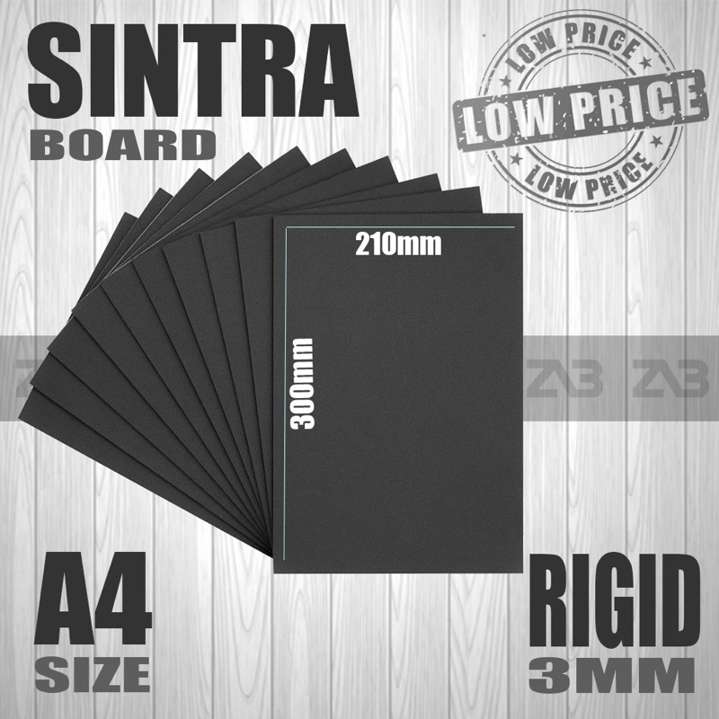 10 pcs 3mm Black Sintra Board A3 / A4 / A2 / A5 Size Rigid | Shopee Philippines
