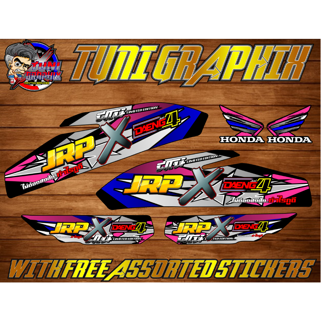 TMX / RUSI / PINOY / MOTOPOSH / SKYGO / DECALS STICKER v1 ( JRP X DAENG ...