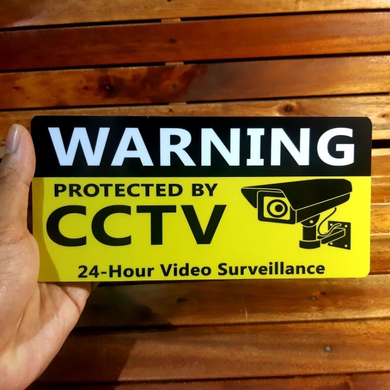 WARNING PROTECTED BY CCTV SIGN NEW DESIGN 4 PVC TYPE | Shopee Philippines