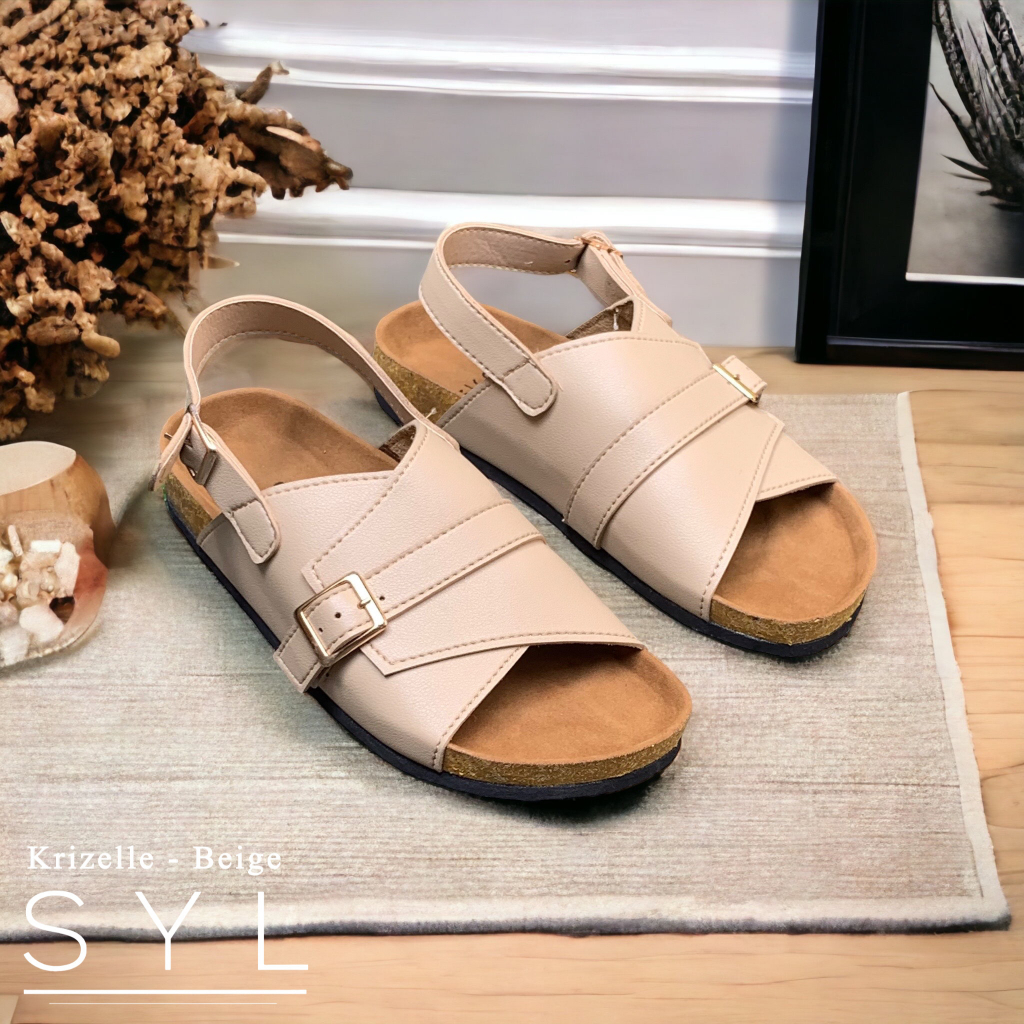 Krizelle cork footwear by Syl | Shopee Philippines