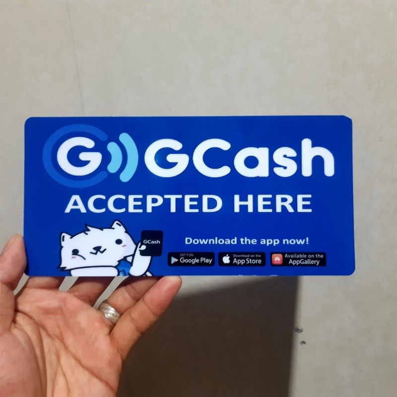 GCASH ACCEPTED HERE SIGN 2 DESIGNS PVC TYPE | Shopee Philippines