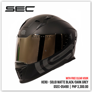 SEC HERO FULL FACE HELMET SOLID MATTE/GLOSS (S-XL) | Shopee Philippines