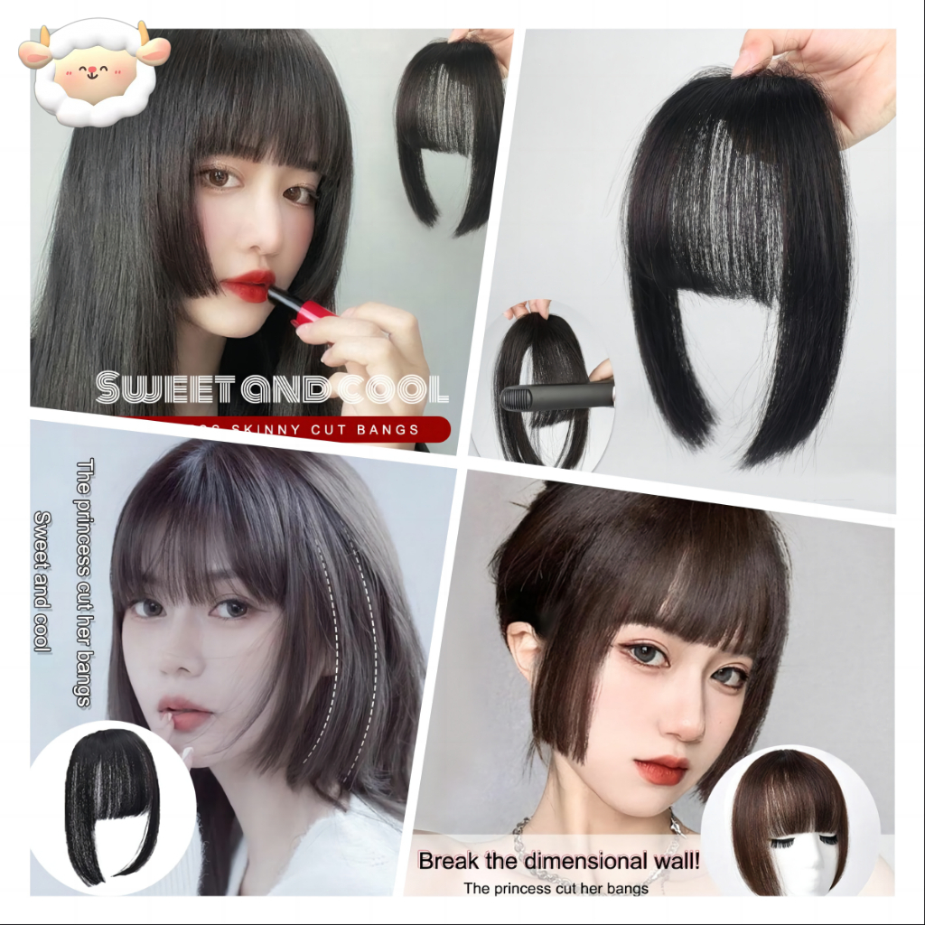 Princess Cut Bangs Cosplay Cute Realistic Hairstyle Triple Cut Aligned ...