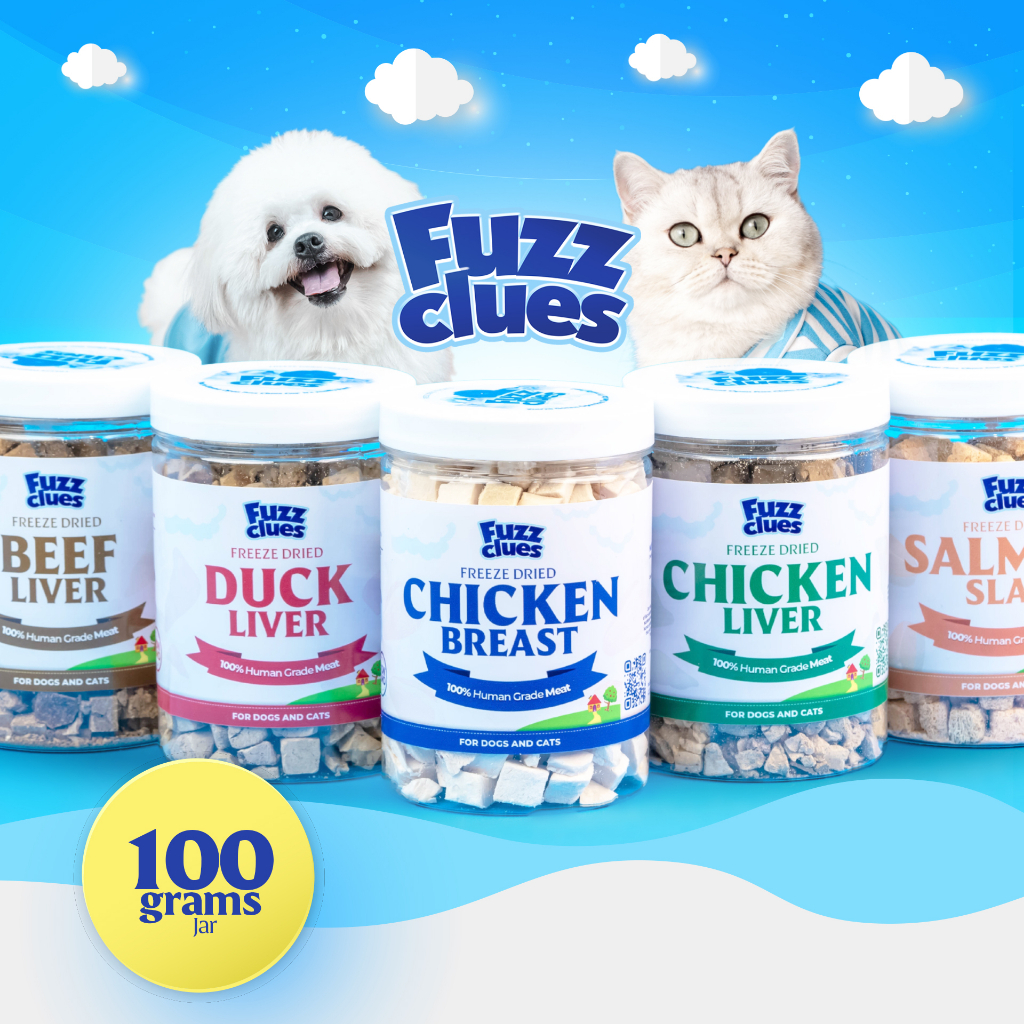 All Natural Freeze Dried Treats 100g- Fuzz Clues - Chicken, Duck, Beef ...