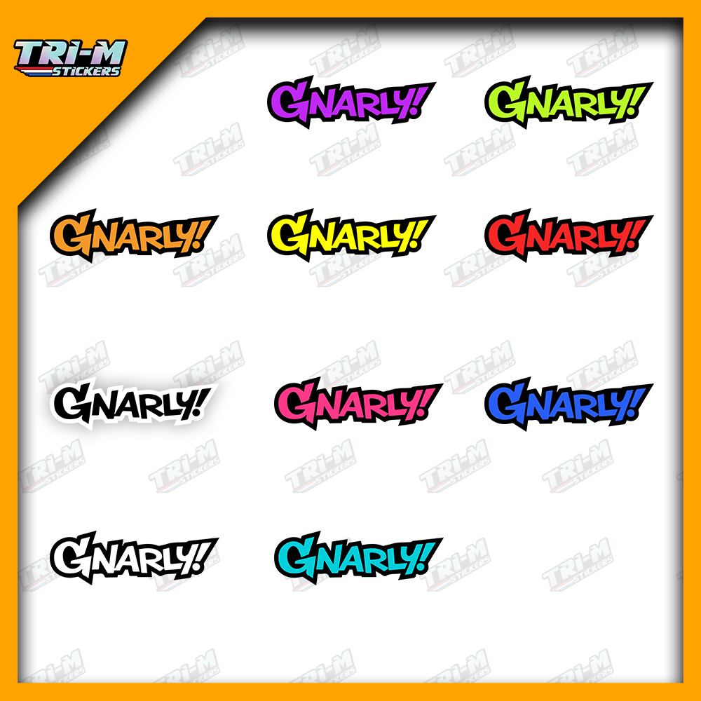 Gnarly Sticker Motorcycle Design Sticker Tumbler Sticker Car Sticker ...